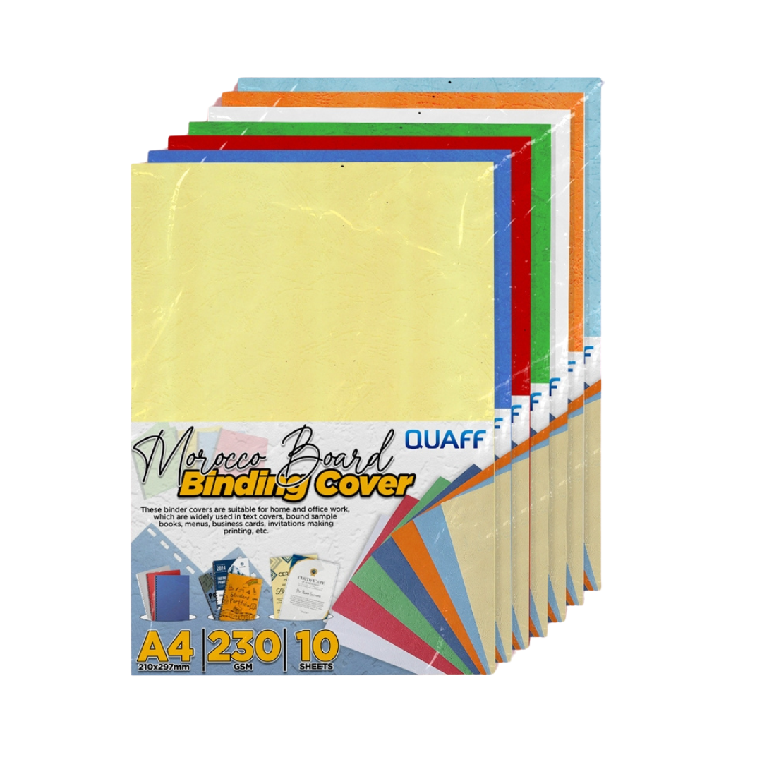 QUAFF Morocco Board Binding Cover 230gsm 10 sheets Textured Board Cover ...